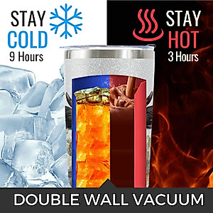 Onebttl Cow Gifts for Women Girls, Watercolor Cow 20oz Vacuum Insulated Stainless Steel Travel Tumbler with Lid, Glitter Silver