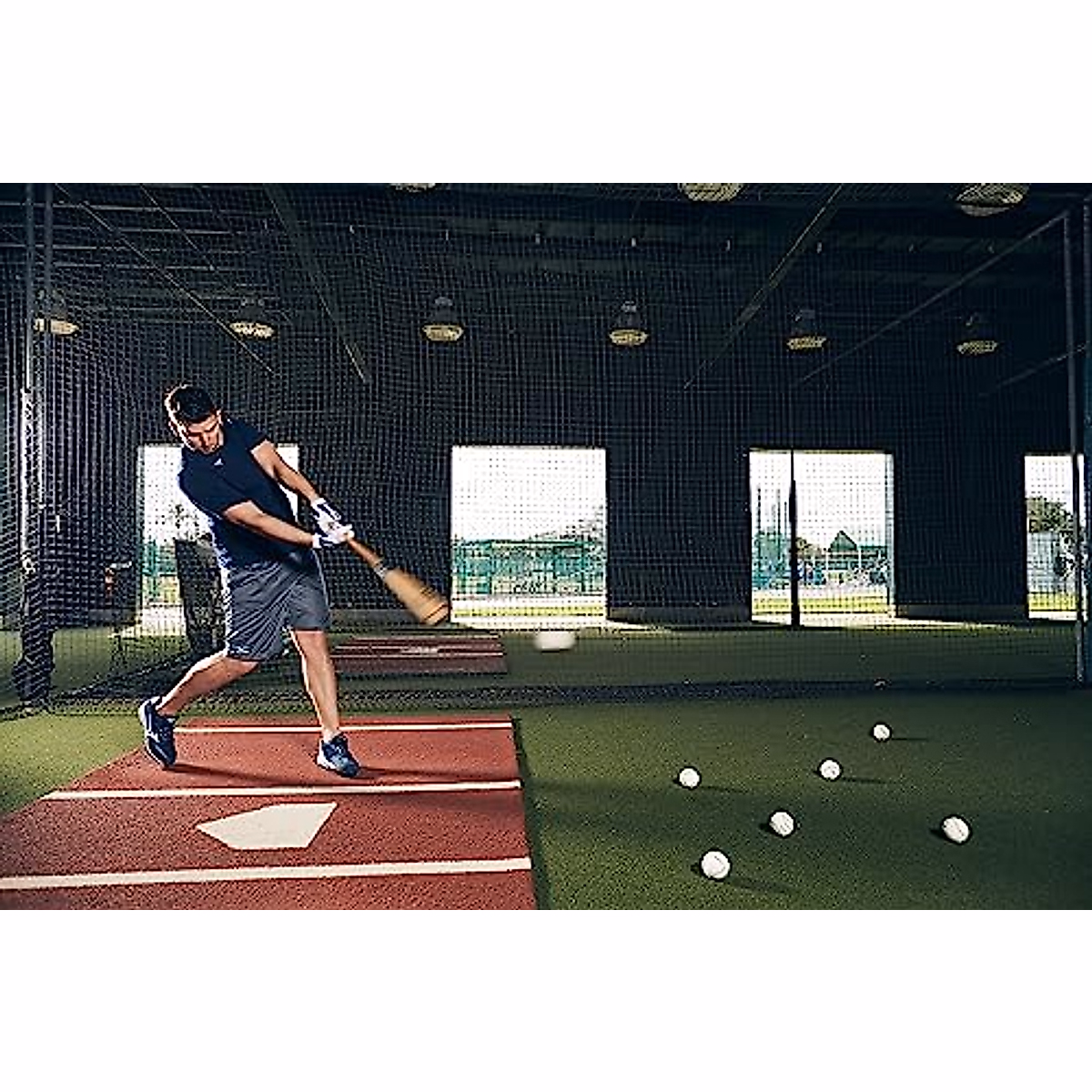 Mizuno Comp Diamond sleeve Crew, Red, Large