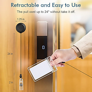 3-Pack Retractable Badge Holders with Lanyard - Waterproof ID Badge Reels for Staff & Nurses - Combine Freely