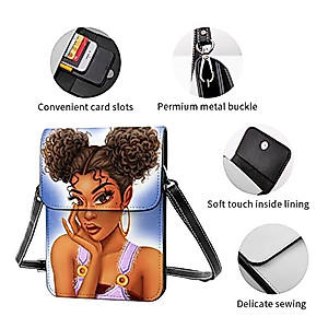 Women's African American Girl Leather Top Handle Satchel Handbags Tote Purse Wallet Crossbody Shoulder Bags