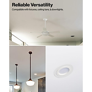 Sunco 12 Pack Goof Rings for Recessed Light Fixture Living Room Can Light Goof Trim Ring, Outer Diameter 8.6-inch, Inner Diameter 6.2-inch, Matte Finish, Flush Mount, 5-6 Inch, White