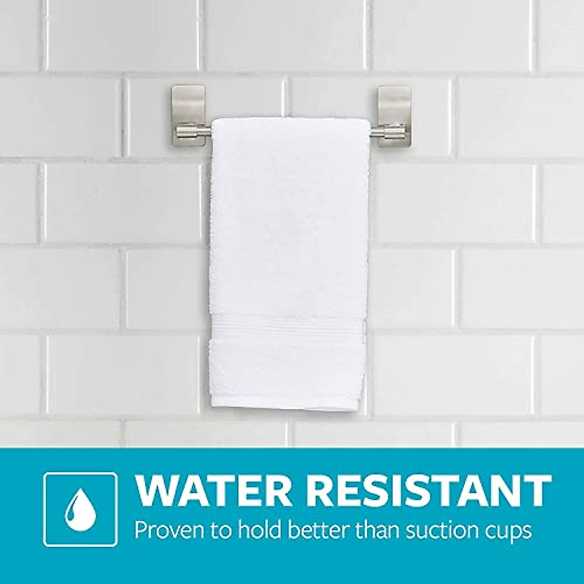 Command Hand Towel Bar with Water Resistant Command Strips, Organize Your Bathroom, Easy to Open Packaging