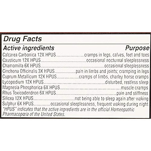 Hyland's Leg Cramps PM Tablets 50 ea 50 Count (Pack of 2)