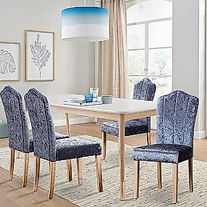 thksbought Dining Chairs Set of 4 Chairs Velvet Chairs for Dining Room and Living Room (Gray)