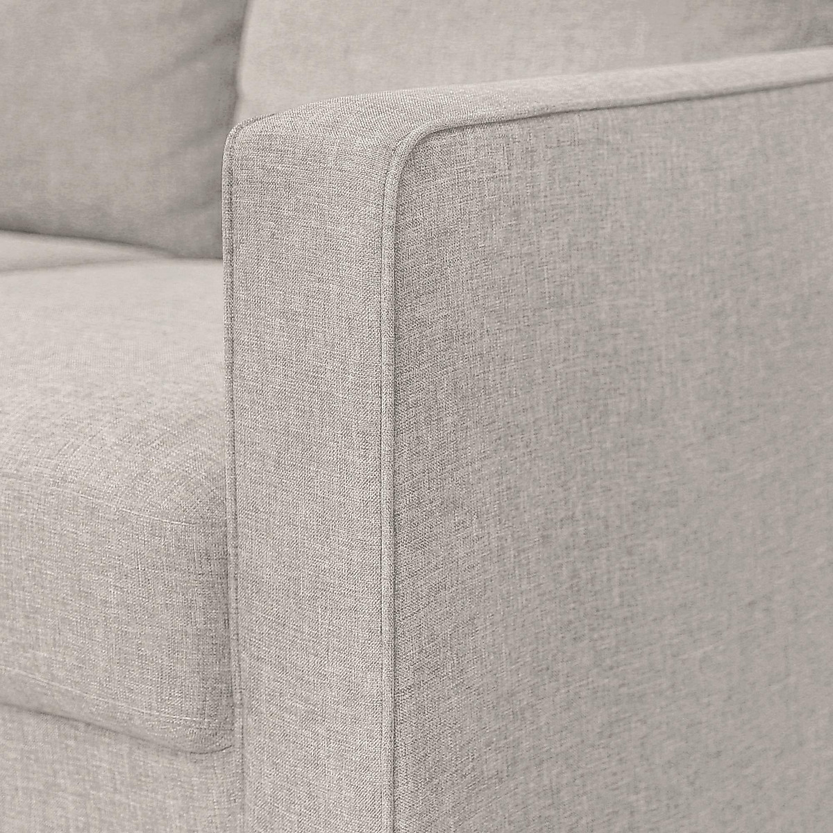 Furinno Bayonne Modern Upholstered Loveseat/Sofa Couch for Living Room, Fog