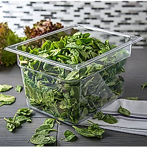 Carlisle FoodService Products 10223B07 StorPlus Half Size Food Pan, Polycarbonate, 8" Deep, Clear