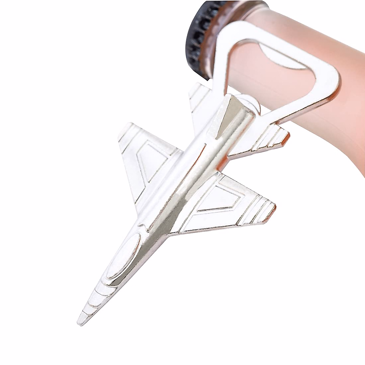 50 Packs Airplane Bottle Openers for Pilot/Veteran Adventure Travel Baby Shower Wedding Birthday Party Gifts Decorations Souvenirs for Guests with Individual Package (silver)