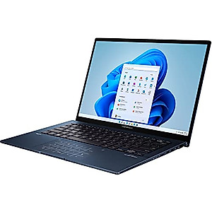 ASUS ZenBook 14 Home & Business Laptop (Intel i5-1240P 12-Core, 8GB LPDDR5 4800MHz RAM, 256GB SSD, Intel Iris Xe, 14.0" 90Hz 2880 x 1800, WiFi, Bluetooth, Backlit KB, Webcam, Win 11 Home) with Hub