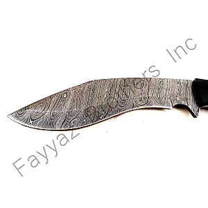 FAYYAZ BROTHERS Custom Made Damascus Steel Hunting Knife/Kukri Knife FBK-15303 (Black Micarta)