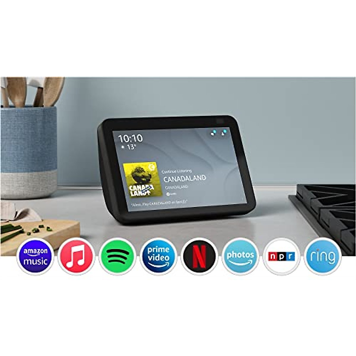 Echo Show 8 (2nd Gen, 2021 release) | HD smart display with Alexa and 13 MP camera | Charcoal