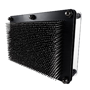 Super Z Outlet Classic 3-Dimensional Pin Art Board Metal Silver Toy for Sculptures, Children & Adults Learning Gift