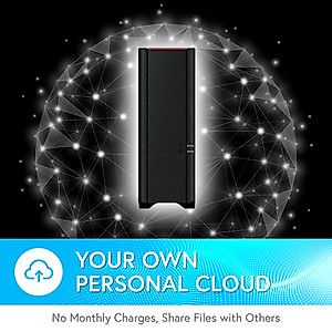 BUFFALO LinkStation 210 2TB 1-Bay NAS Network Attached Storage with HDD Hard Drives Included (Renewed)