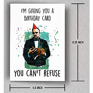 You Can't Refuse Birthday Card | The Godfather Birthday Card | Blank card