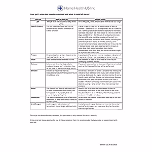 One Step Pet Urine Test Strips, 15 x Urinalysis 10 Parameter Tests in a Re-sealable Foil Pouch, Tests for Dogs Cats & Animals, Accurate Testing for UTI Diabetes Bladder Kidney Liver SG pH Glucose