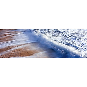 Posterazzi Receding waves across sand ripples Cerritos Beach Baja California Sur Mexico Poster Print, (27 x 9)