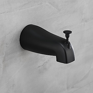 Esnbia 5.3" Slip-On Bathtub Spout, Matte Black