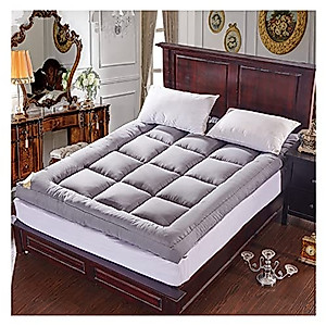 QQCC Mattress Topper Style Five Topper Mattress 10cm White/Pink/GrayYellow Thick Single Or Double Comfortable Mattress Bedding (Color Classification : 11, Size : 200x220cm)