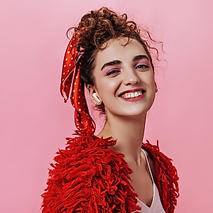 AIHOOR Wireless Earbuds for Music and Sports, Bluetooth 5.3 in-Ear Headphones with Extra Bass, Built-in Mic, Touch Control, USB Charging Case, 30hr Battery Earphones (High Gloss White)