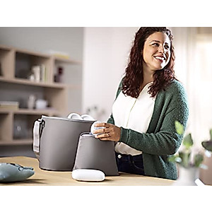 Philips AVENT Double Electric Breast Pump Advanced, with Natural Motion Technology, with Clear Natural Response Baby Bottles, White Pump, Gray Bag, Pouch, and Belt, SCF394/62