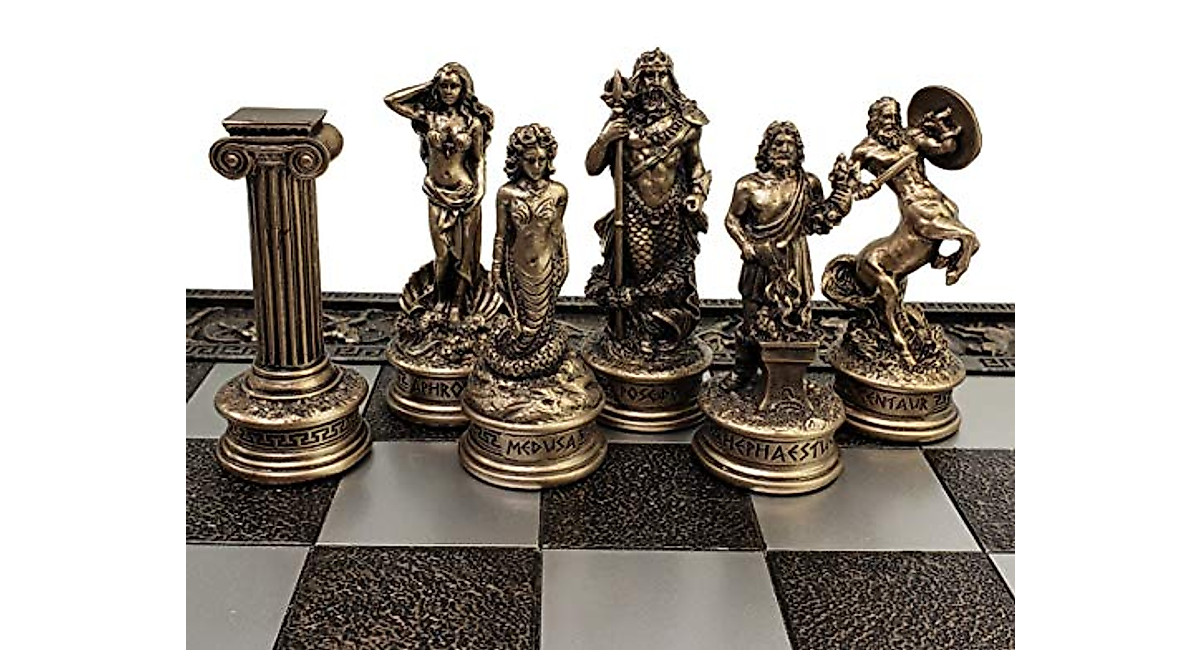 Zeus vs Poseidon Chess Set - Mythology Inspired Game
