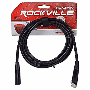 (4) Rockville LED RGB Par Can Wash Light + Dual Bracket Bundle: (2) Wash Lights, (1) Universal Travel Bag, (1) 25ft 3 Pin DMX Lighting Cable, (3) 10ft 3 Pin DMX Lighting Cables (10 Items)