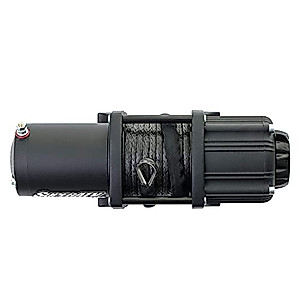 SuperATV Black Ops 2500 LB Winch Kit for UTV/ATV | Includes 50 Ft. Synthetic Rope | 12 Volt Winch | 1 HP Motor | Waterproof Seals and Solenoid | 166:1 Gear Ratio