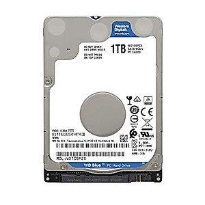 Western Digital 1TB WD Blue Mobile Hard Drive HDD - 5400 RPM, SATA 6 Gb/s, 128 MB Cache, 2.5" - WD10SPZX