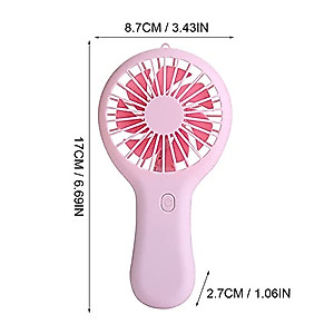 Aozhen Portable Handheld Fan Mini Battery Operated Fan Personal Fan 3 Speeds Strong Wind Foldable Design for Travel, Home Office, Camping, Outdoors