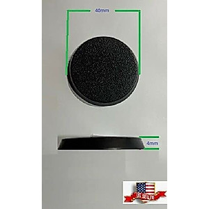 EEcliP 100pcs Round Plastic Model Bases 40mm or 1.57inch for Gaming Miniatures or Wargames Table Games MB540