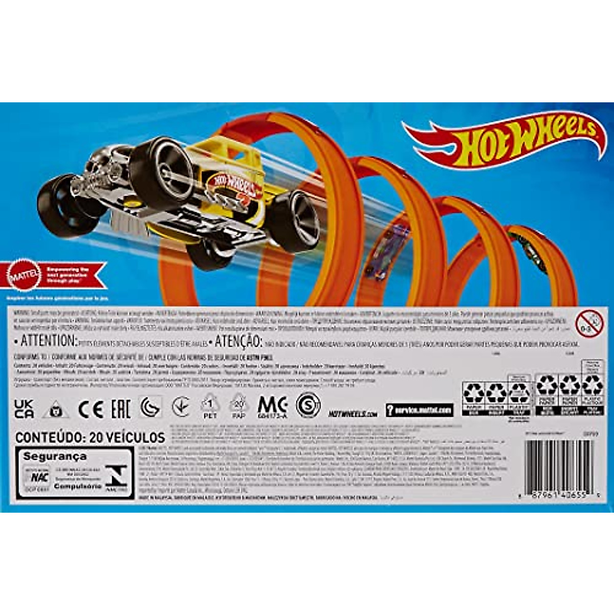 Hot Wheels Set of 20 Toy Cars & Trucks in 1:64 Scale, Collectible Vehicles (Styles May Vary)