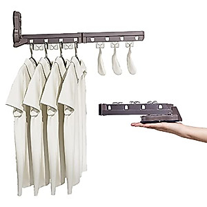 Portable Travel Clothes Rack with Clips, Vacuum Suction Folding Drying Rack for Travel, Hotels, RV, Car or Indoor