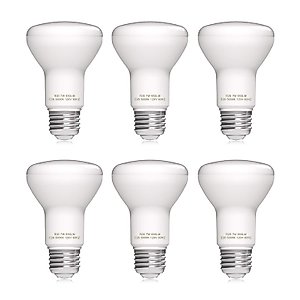 helloify Dimmable R20/BR20 LED Flood Light Bulb, 7W, 50W Equivalent, 5000K Daylight White, 600lm Each, Energy Saving Lamp for Office/Home, E26 Screw Base, 6 Count (Pack of 1)