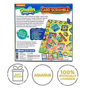 AQUARIUS SpongeBob Card Scramble Board Game - Fun Family Party Game for Kids, Teens & Adults - Entertaining Game Night Gift - Officially Licensed Merchandise