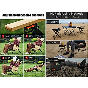 AnYoker Beach Chair, 4 Adjust Position Compact Backpacking Chair, Portable Folding Chair, Camping Chair with Side Pocket, Headrest,Cup Holder,Shoulder Strap, Lightweight Hiking SDTJY（Mouse）