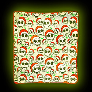 Nightmare Before Christmas Throw Blanket - Jack Skellington Blanket Kids Bundle Includes 60" x 90" Nightmare Before Christmas Throw Plus Stickers | Nightmare Before Christmas Blanket for Kids