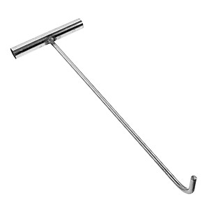 Hohopeti Stainless Steel Manhole Lifter Tool Heavy Duty Hook for Lifting and Moving Manhole Covers Storm Drains and Sewer Lids Portable and Household Door Lifter
