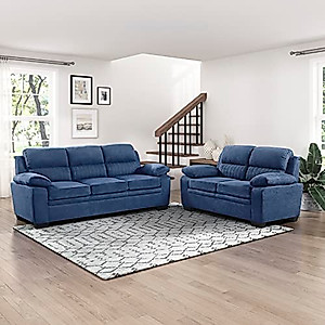 Lexicon Jett Living Room Sofa, Blue