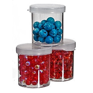 Mini Storage Containers for Arts and Crafts, 3-pk Set (1.5 x 1.25 Inches)