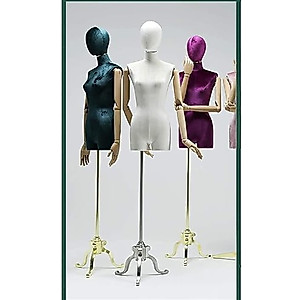 Mannequin Tailors Dummy Dressform Mannequin Body Female Tailors Dummy Mannequin with Metal Base Window Display Dressform Mannequin