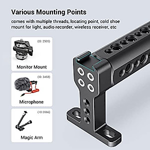 SmallRig Camera Top Handle Grip, DSLR Cage Handle with Cold Shoe Mount for Camera Rig - 1638