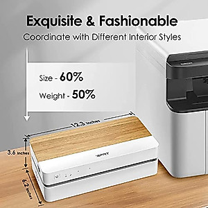 iDPRT Thermal Printer, Wireless Printer Inkless HD Printing in 3S, 100 Paper Loading, Auto Cutting, Compact Design, Support 8.26" X 11.69" A4 Thermal Paper, Small Printer for Home Use, Office