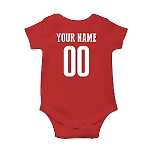 England Baby Bodysuit Soccer national team for Infant Baby Girls Boys Add Customized Name and Number