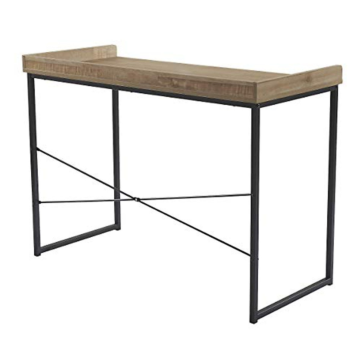 Signature Design by Ashley Gerdanet Casual 43" Sleek Home Office Writing Desk, Beige & Black