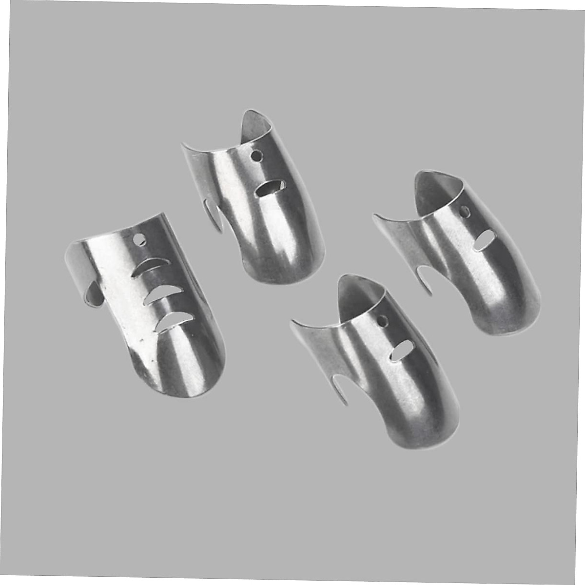 OKUMEYR 4pcs Thumb Protector Peeling Finger Guard Finger Guard Slicing Chef Finger Protector Finger Cutting Guard Finger Cutting Protector Finger Protectors Stainless Knife Guard Anti-cut