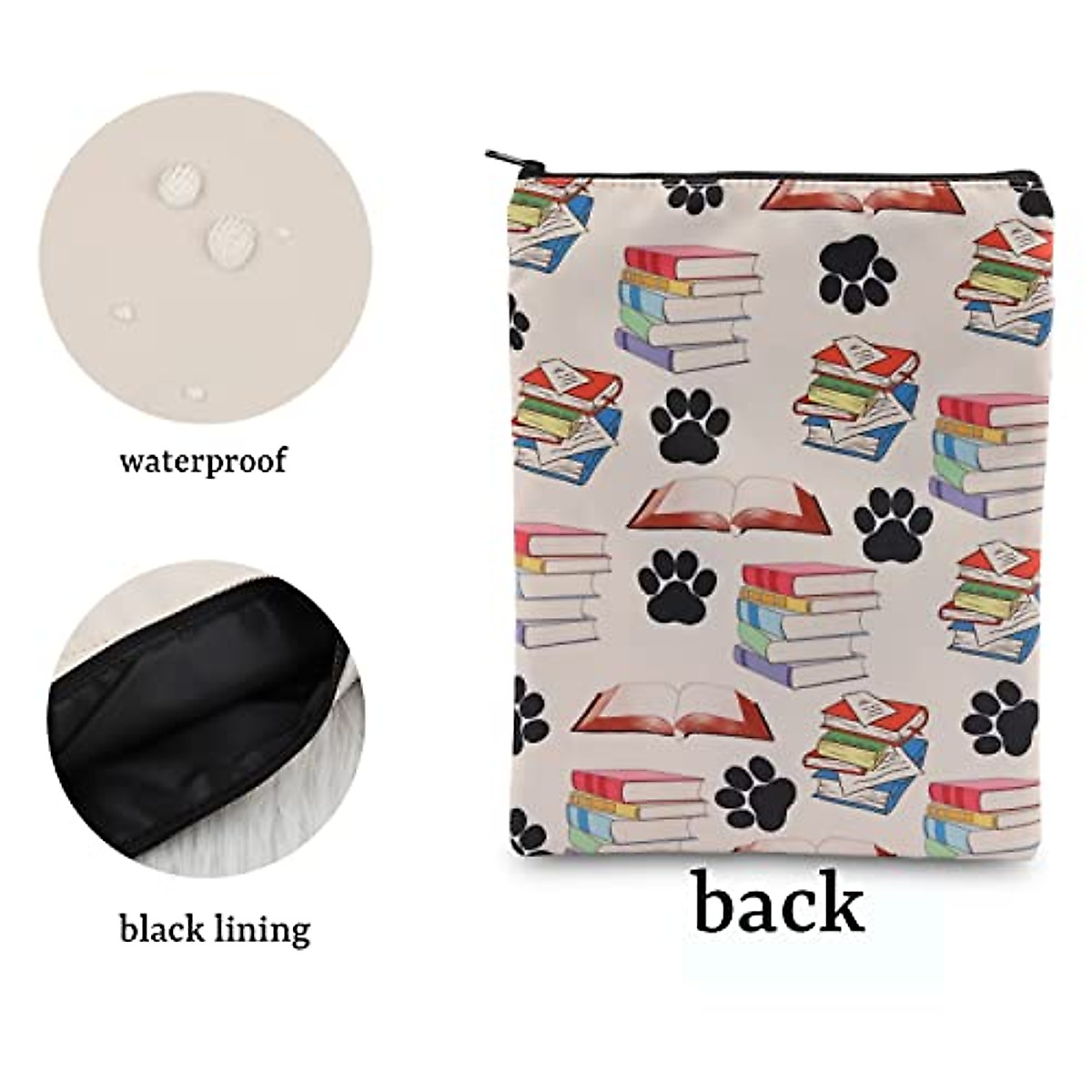 Dog Book Sleeve Book Lover Gift Dog Owner Gift Bookworm Book Protector Book Nerd Gift Pet Dog Mom Book Covers