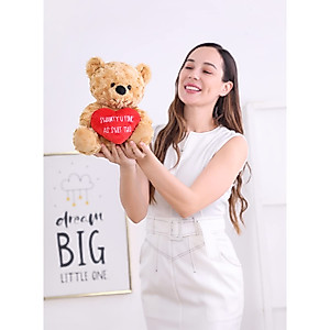 CHOIEO 10" Shawty U Fine Teddy Bear with Heart, Brown Plush Stuffed Animal Teddy Bear, Best Gifts for Girlfriend, Wife, Women, for Valentines Day, Birthday (Brown)