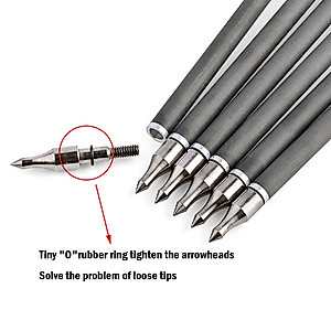 AMEYXGS 6/12 Pcs 34 Inch Archery Carbon Arrows 400 Spine Hunting Compound Arrows with 4” Turkey Feather Target Practice Arrow for Compound and Recurve Bow (Orange set, 12 pcs)