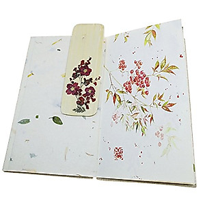 10 Pcs Handmade Bamboo Dried Flowers Chinese Style Bookmarks for Kids School Study Decoration Souvenirs Business Christmas Birthday Gift