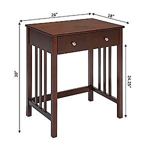 Convenience Concepts Designs2Go Mission Desk with Keyboard Drawer, Espresso