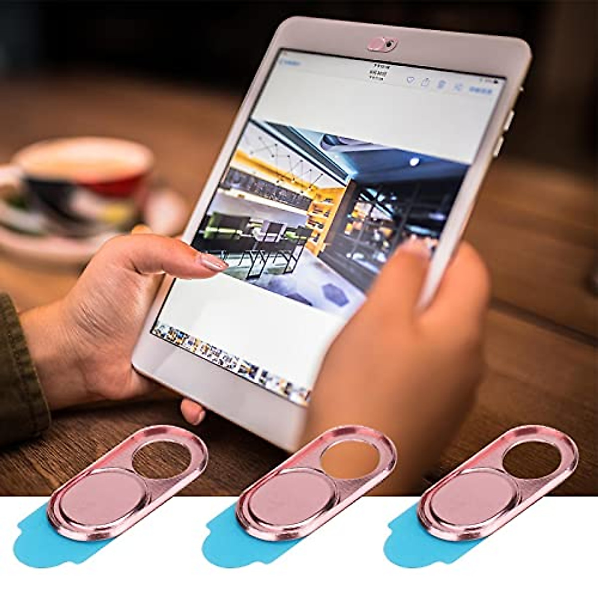 Cute Laptop Camera Cover Slide, Webcam Cover Sticker Laptop Camera Cover Fine Structure for Protecting Your Digital Life for Desktops(Pink)